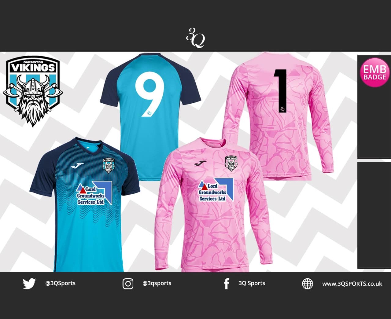 Oakington Vikings 2024-25 GK Away Kit