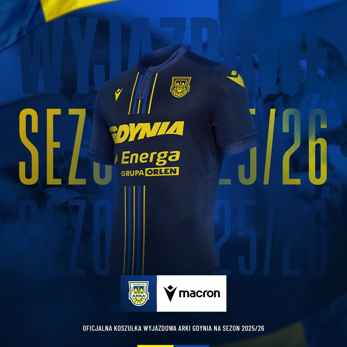 Arka Gdynia 2025-26 Auswärts-Trikot