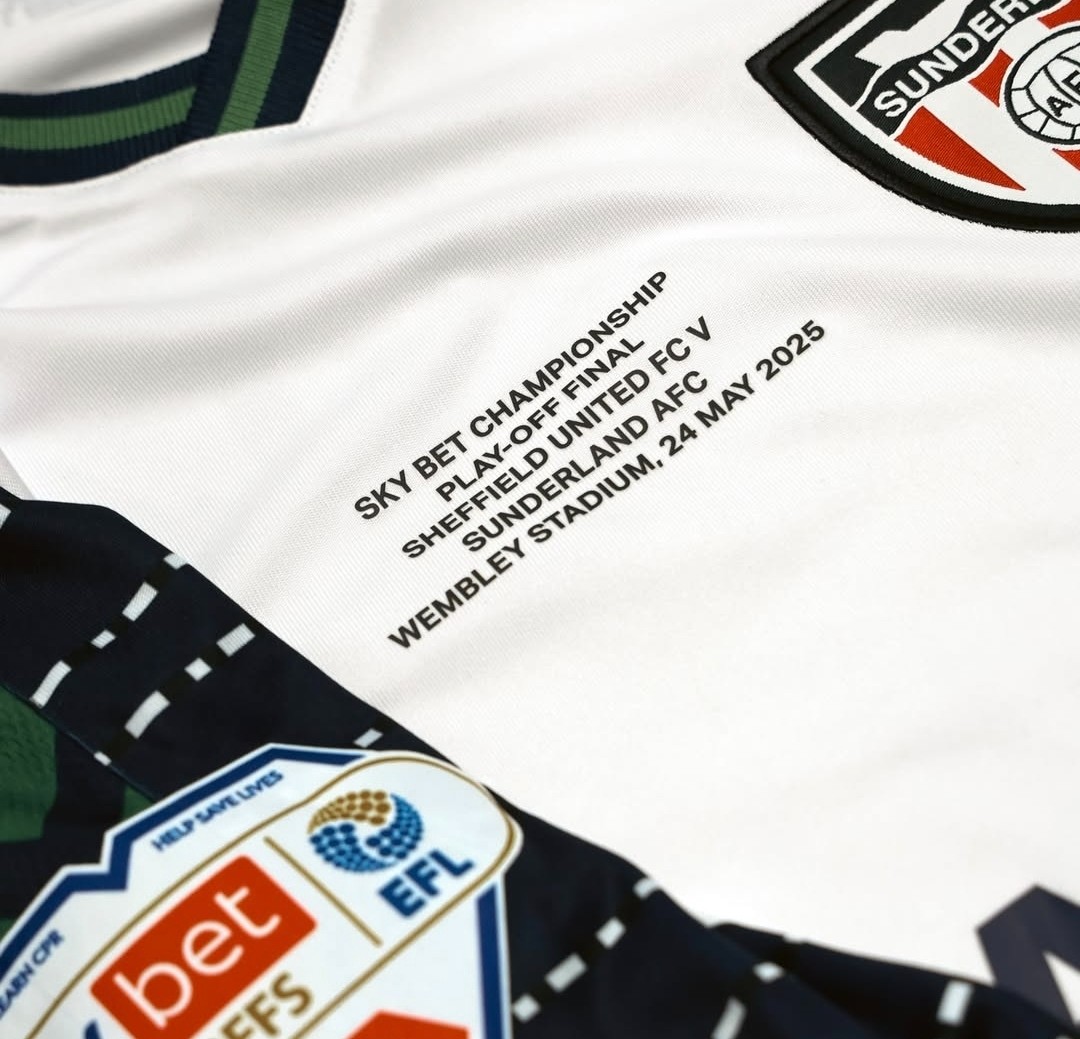 Maillot Championship Play-Off Final Sunderland AFC 2024-25
