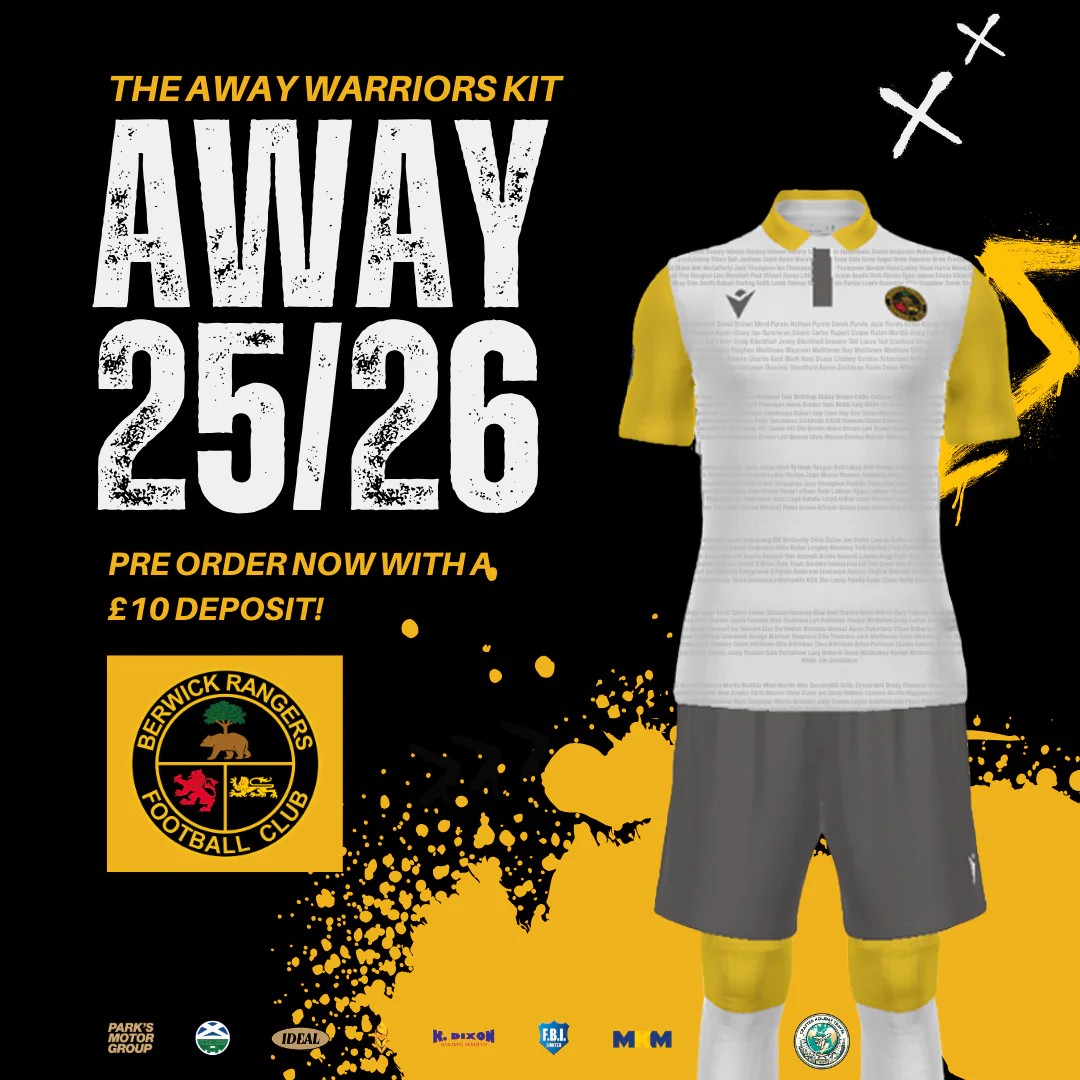 Berwick Rangers 2025-26 Auswärts-Trikot